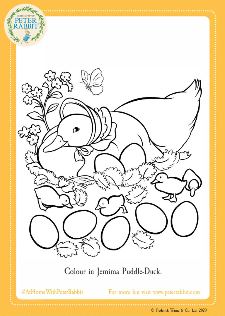 Jemima Puddle-duck Colouring - Peter Rabbit