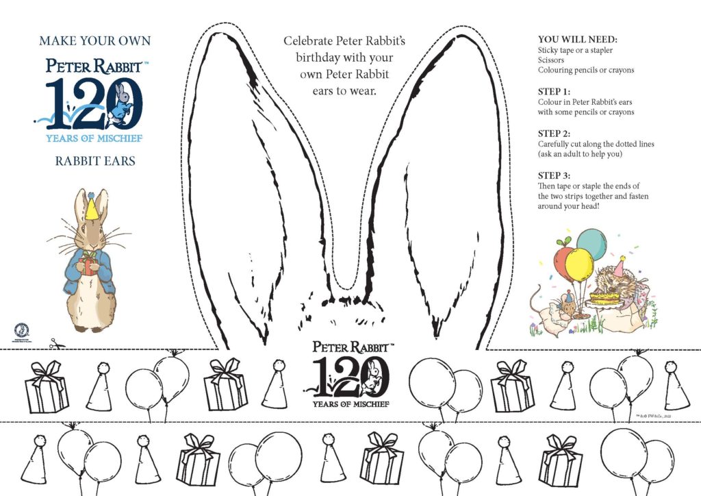 Make your own Peter Rabbit Birthday Ears - Peter Rabbit