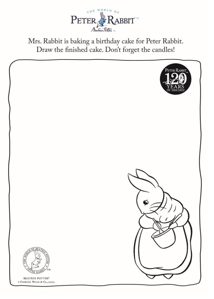 Draw Peter Rabbit a Birthday Cake - Peter Rabbit