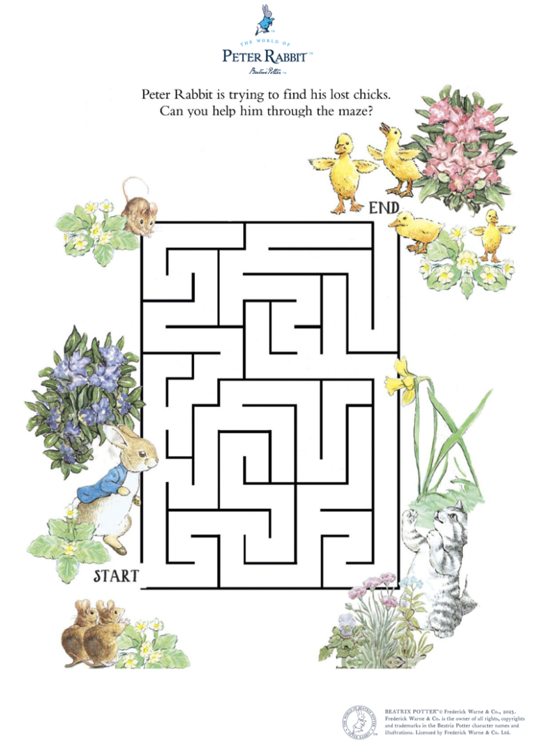 Easter Maze - Peter Rabbit